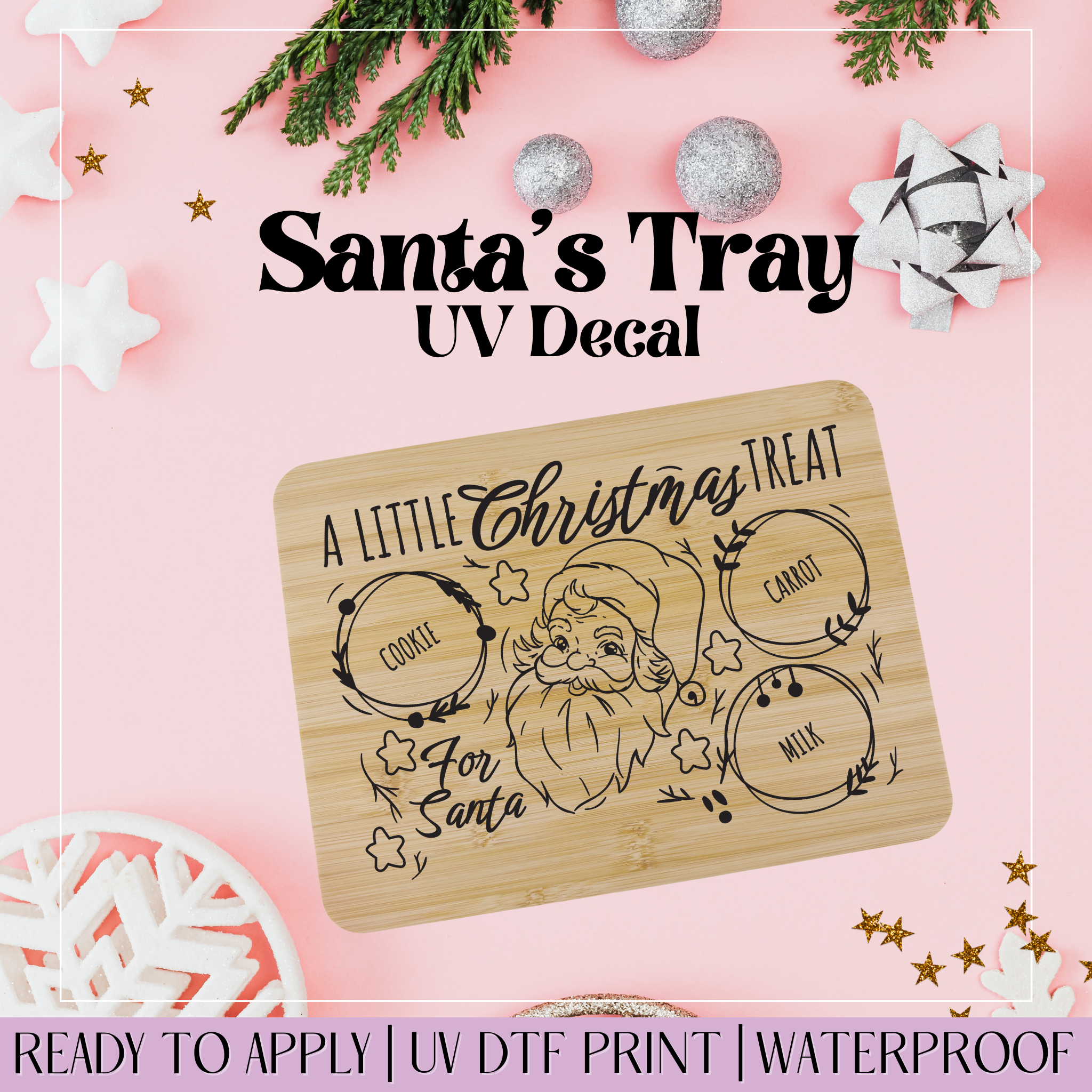 Santa Faces Little Xmas Treat - Santa Tray UVDTF Decal – GCC Transfers