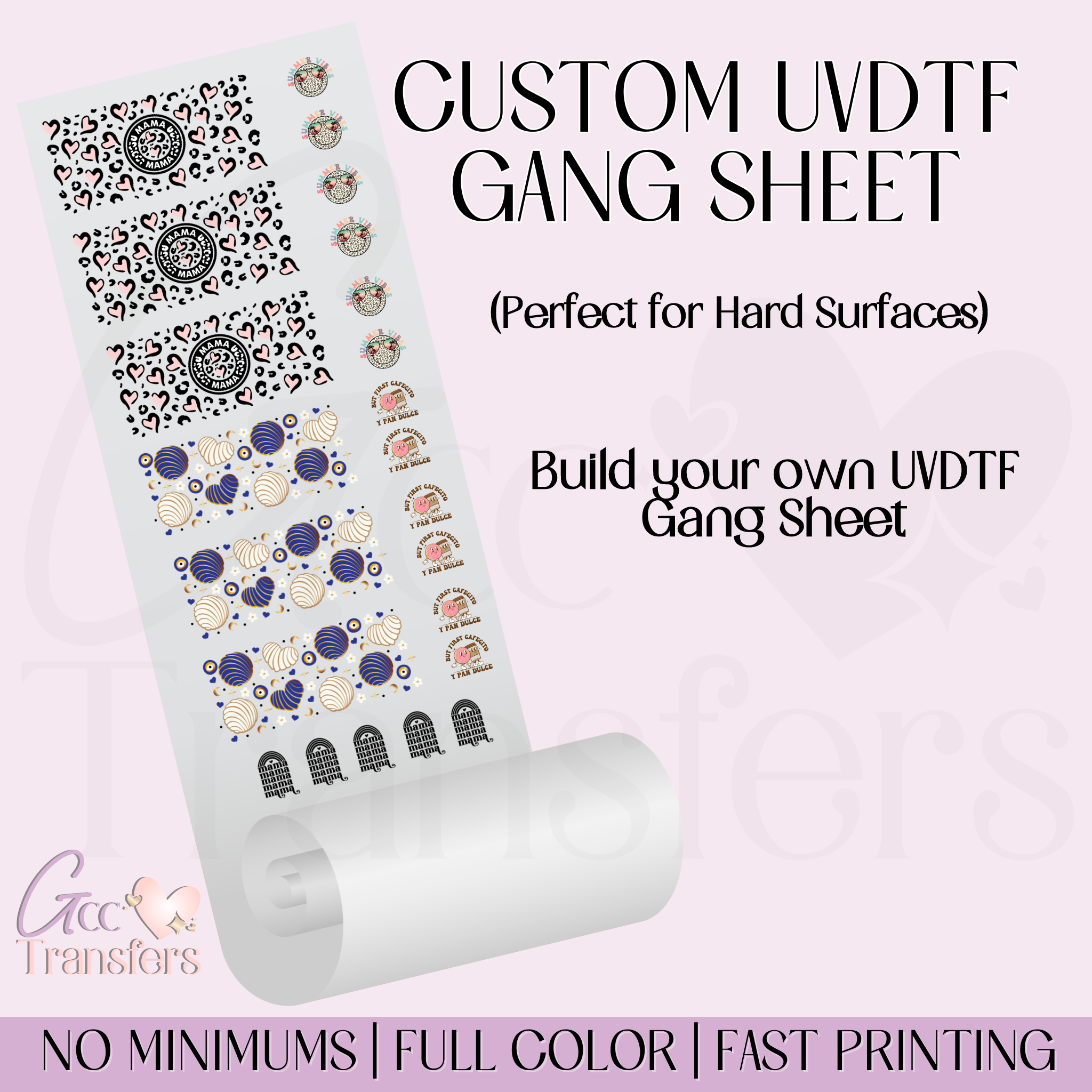 Custom UVDTF Gang Sheet (Perfect for Hard Surfaces) – GCC Transfers