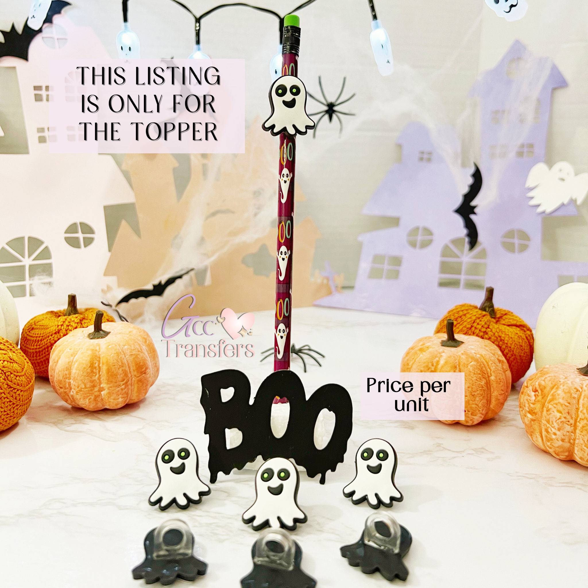 Ghost Green Eyes (RTS) Straw Topper – GCC Transfers
