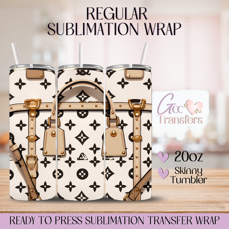 Gold White Luxury Purse - 20oz Regular Sublimation Wrap – GCC Transfers
