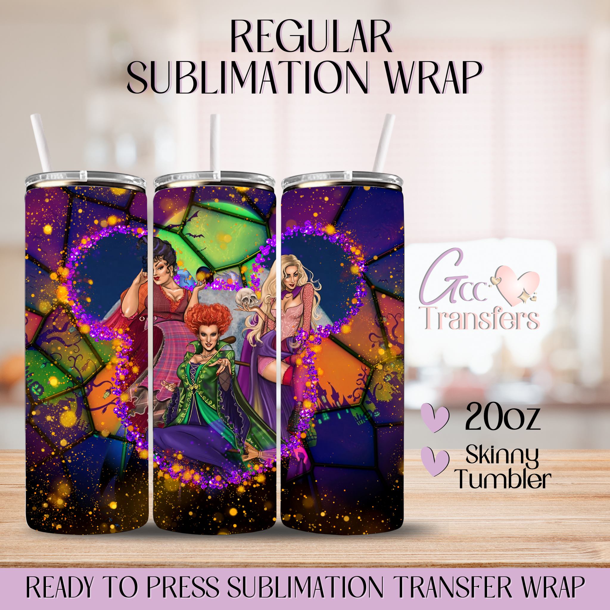 Witchy Vibes Only Head - 20oz Regular Sublimation Wrap – GCC Transfers