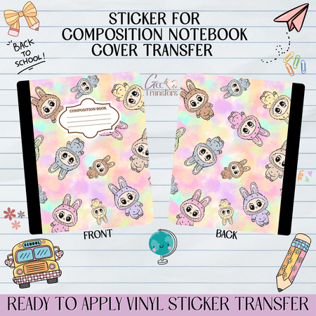 Monster Characters - Sticker for Notebook Cover – GCC Transfers