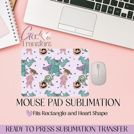 Monster Friends - Mouse Pad Sublimation Transfer – GCC Transfers