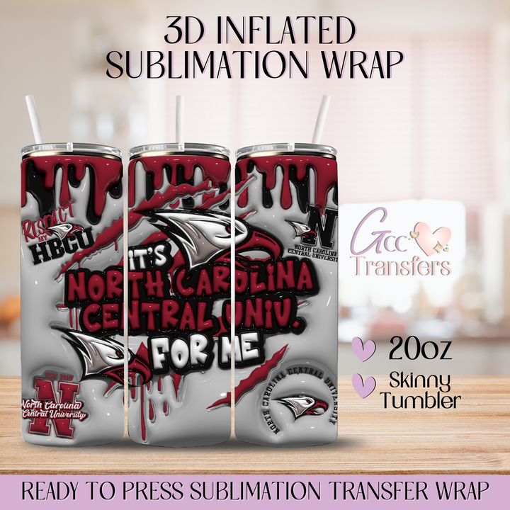 NC Centra Uni Football Team - 20oz 3D Inflated Sublimation Wrap – GCC ...