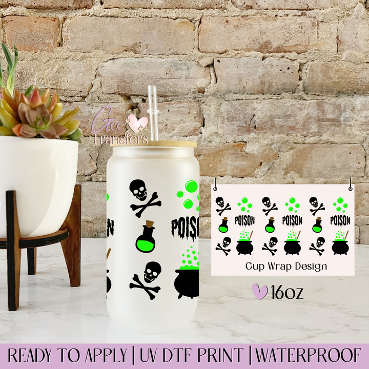 Poison Skeletons Halloween - 16oz UV DTF WRAP – GCC Transfers