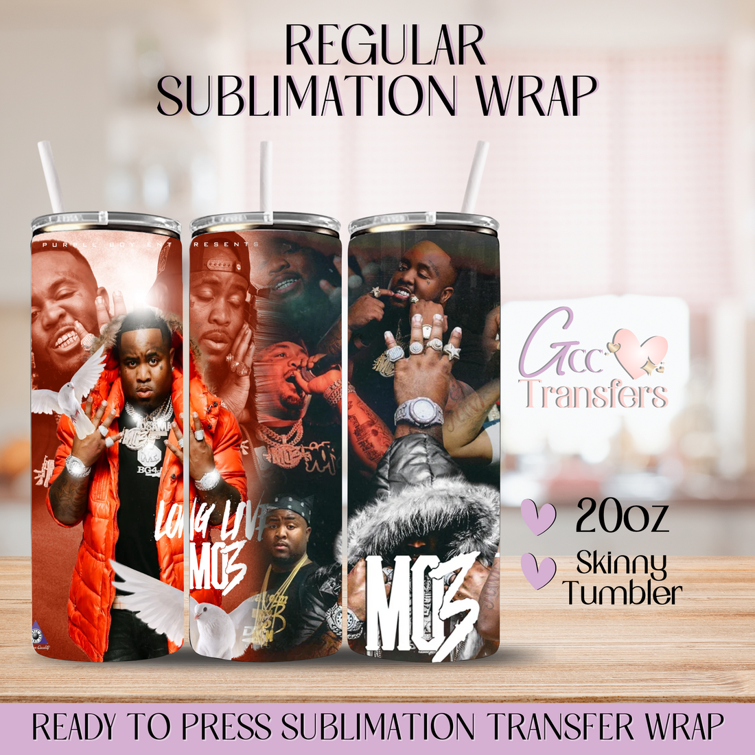 Rapper MO3- 20oz Regular Sublimation Wrap – GCC Transfers
