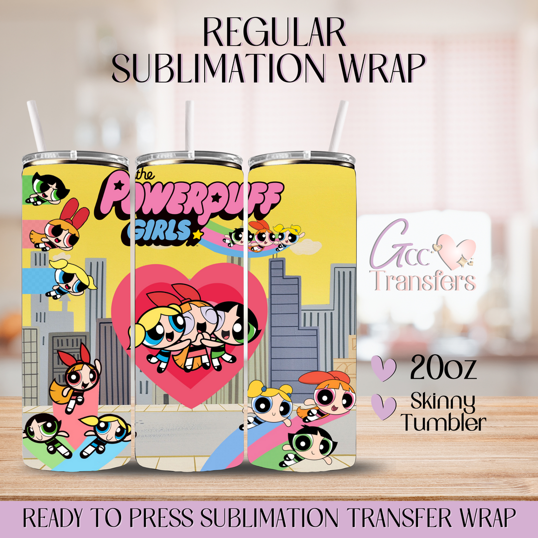 The Powerpuff Girls - 20oz Regular Sublimation Wrap – GCC Transfers